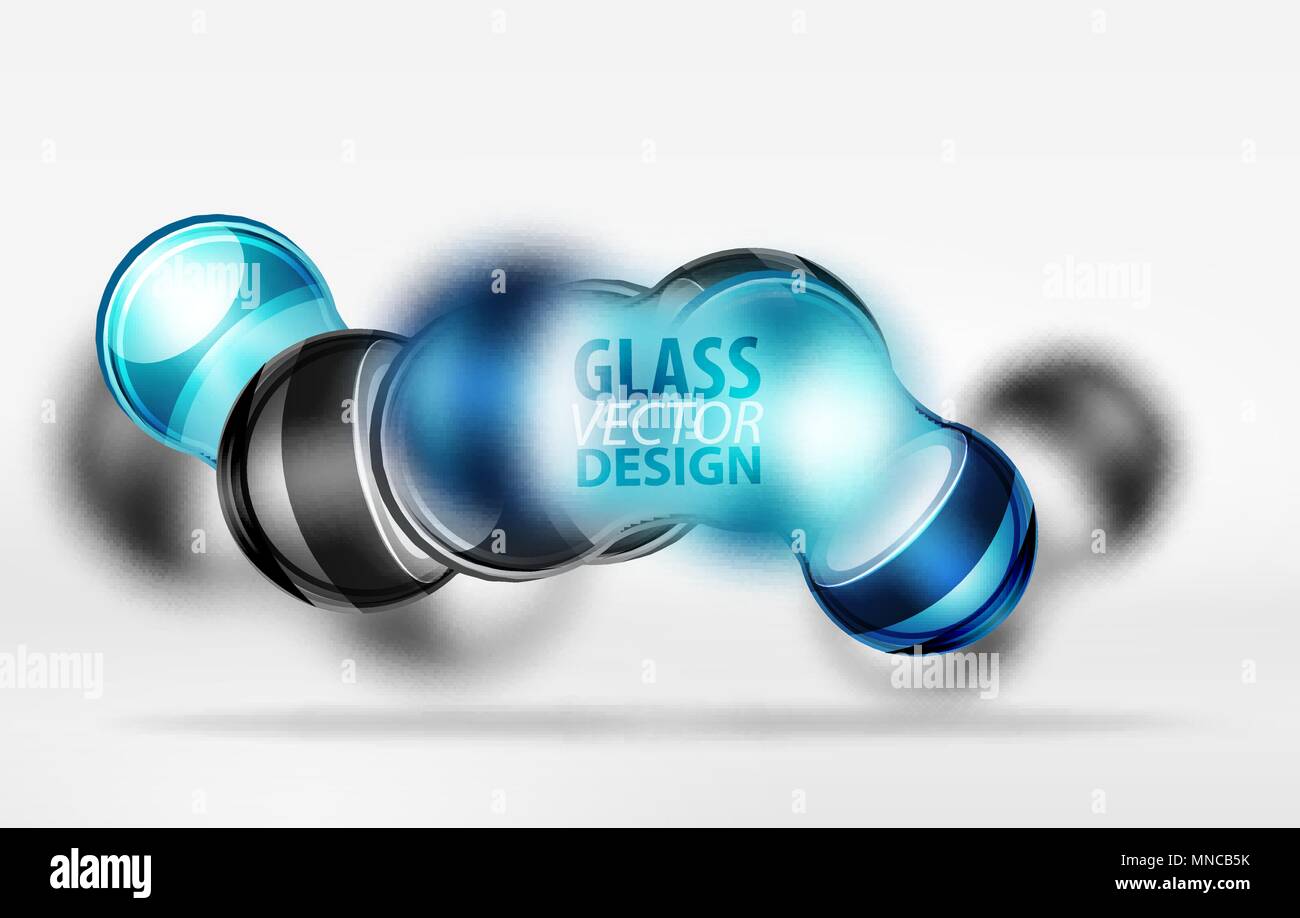 3d techno glass bubble design. Blue 3d techno glass bubble design ...