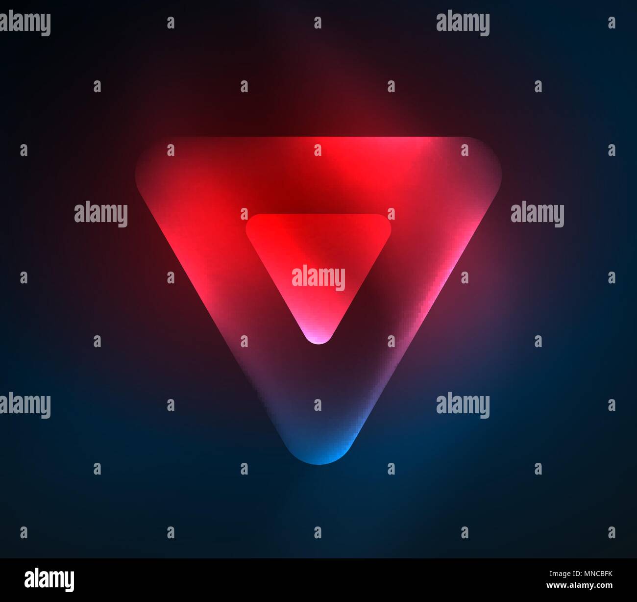 Glass glowing bright triangles on dark space design abstract background ...