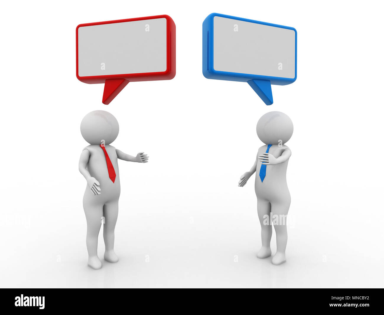 3d people talking with speech bubbles. 3d image. Isolated white ...