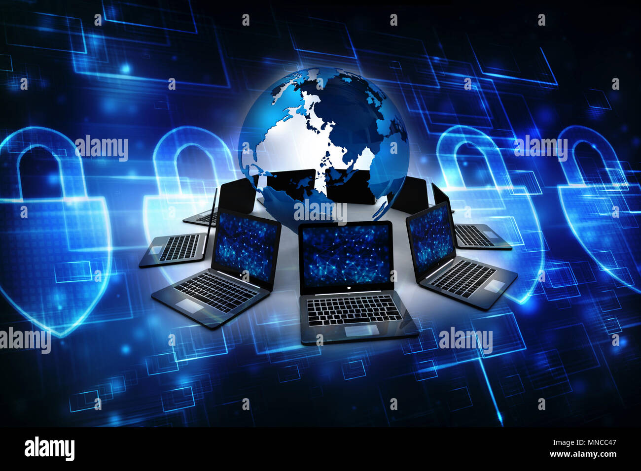 3d rendering Computer network, Global Internet Concept Stock Photo - Alamy