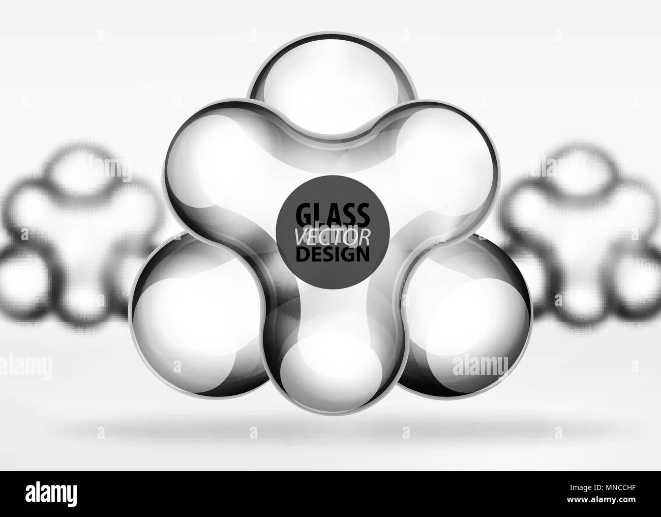 Digital techno bubble background template. Digital techno bubble ...