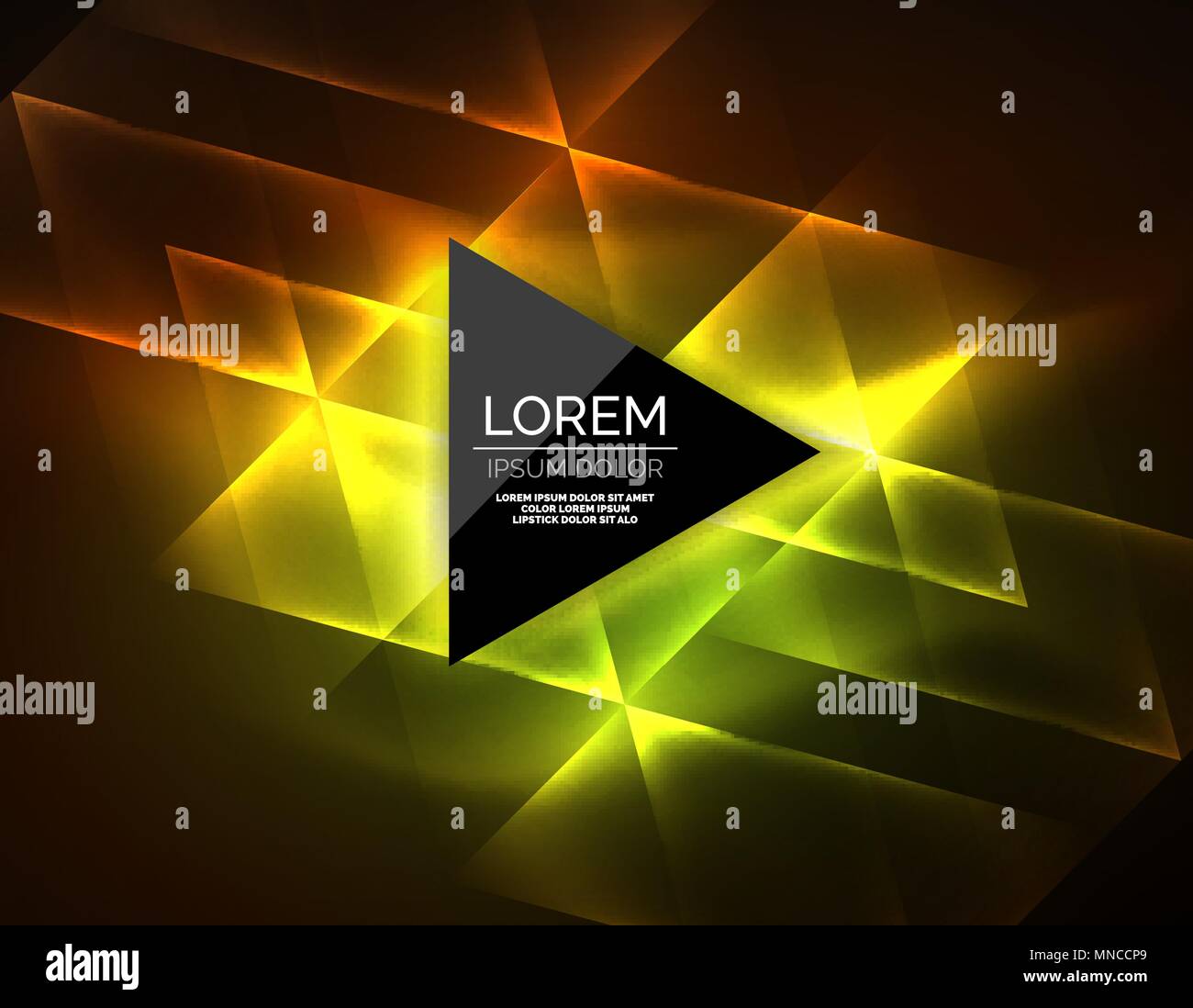 Color neon glowing triangles, abstract background. Color neon glowing ...
