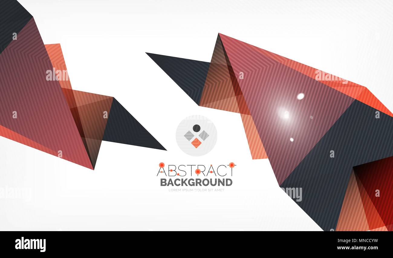 Triangle design business template with lights. Triangle design business ...