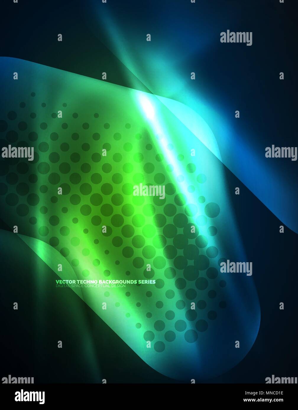 Illuminated lens flares, glowing color techno background. Illuminated ...