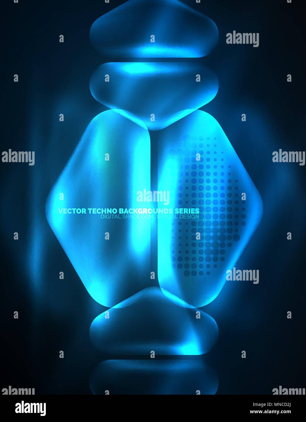 Illuminated lens flares, glowing color techno background. Illuminated ...