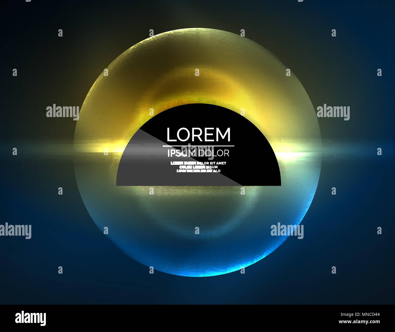 Round shapes, neon glowing trasparent elements. Vector abstract ...