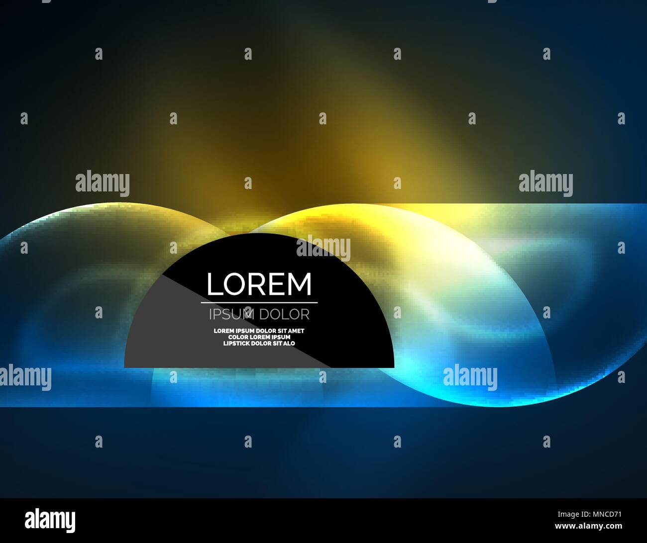 Round shapes, neon glowing trasparent elements. Vector abstract ...