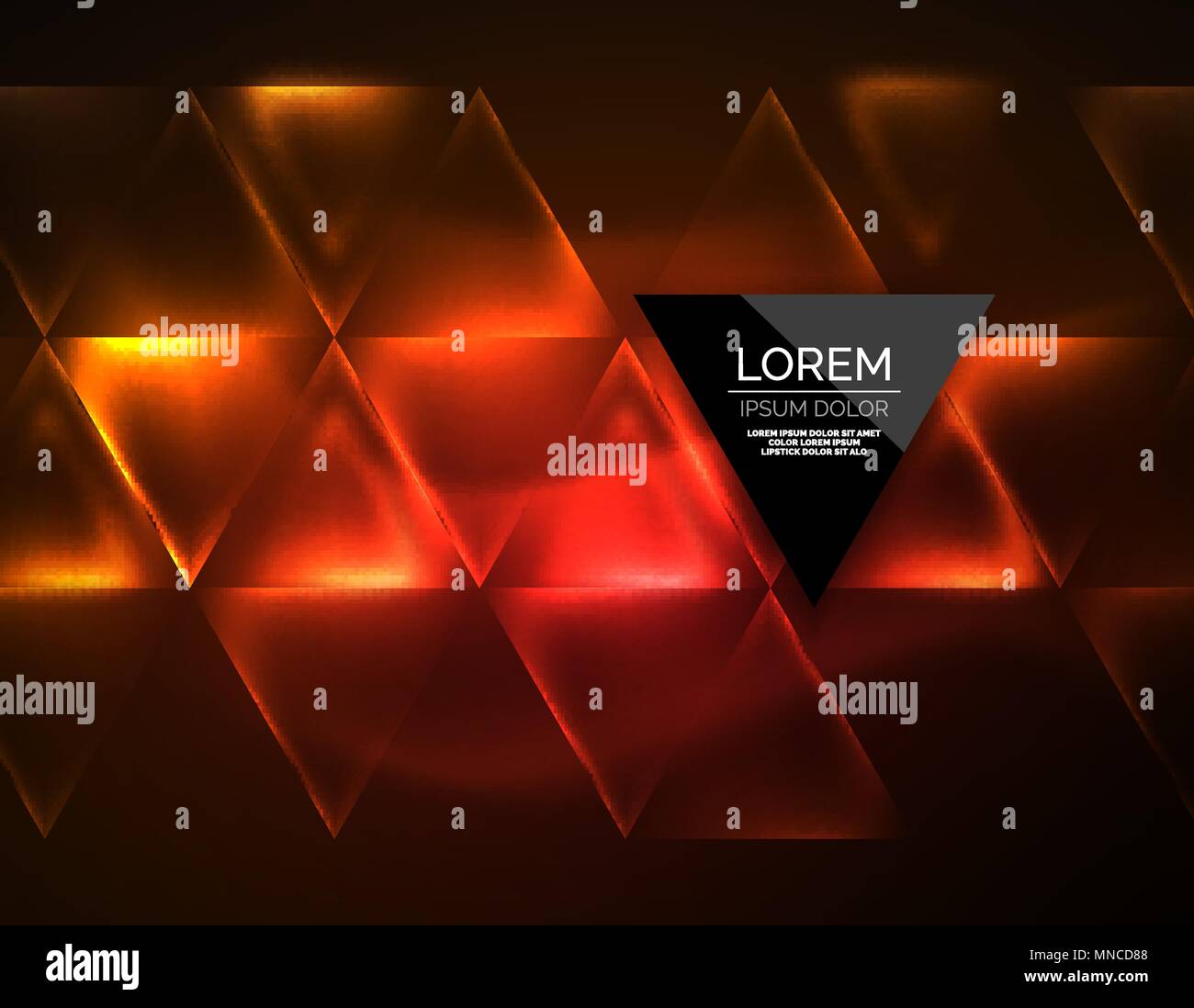 Color neon glowing triangles, abstract background. Color neon glowing ...