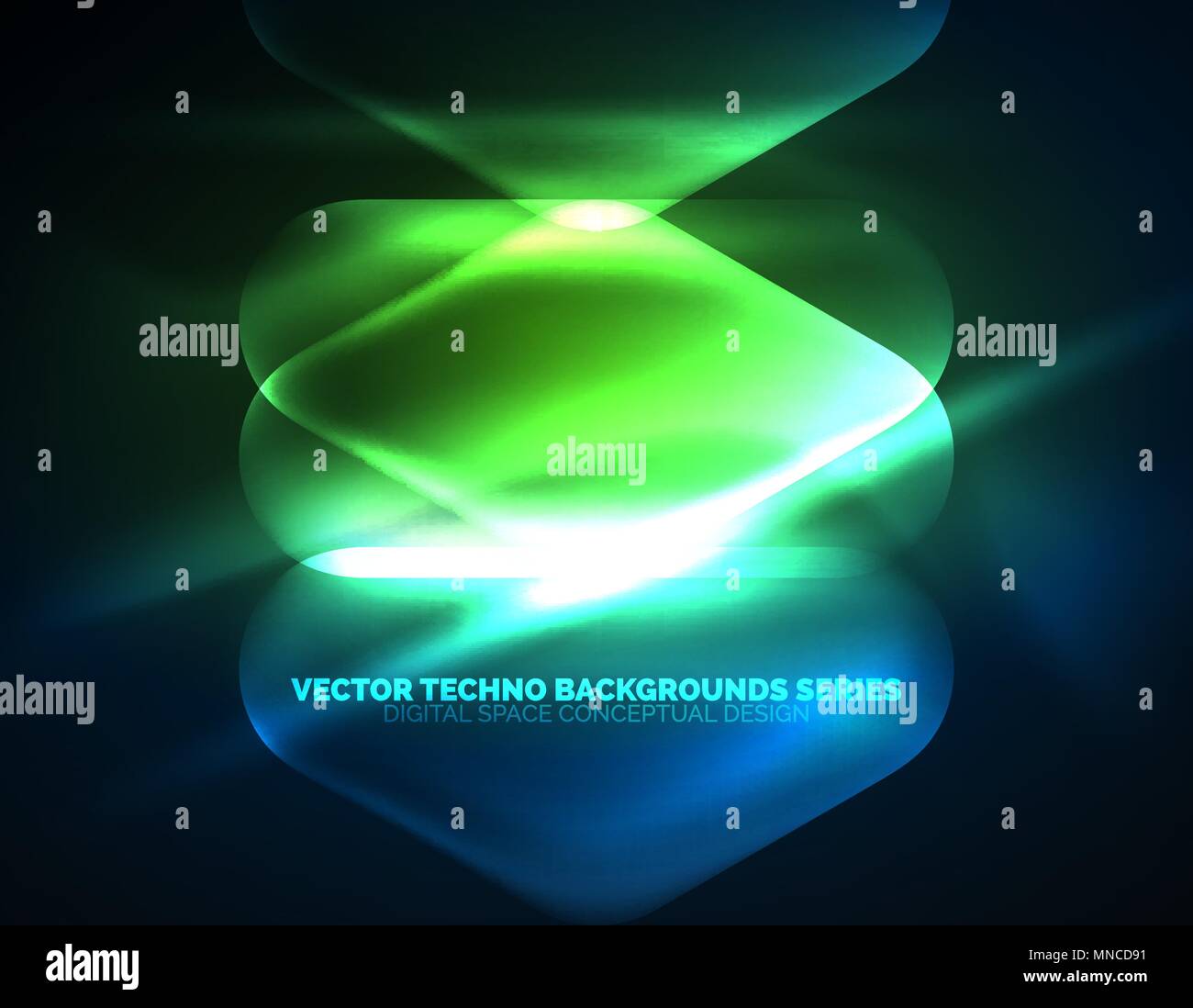 Illuminated lens flares, glowing color techno background. Illuminated ...