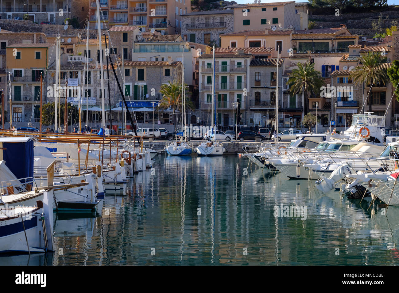 Port De Soller on the Spanish island of Mallorca Stock Photo - Alamy