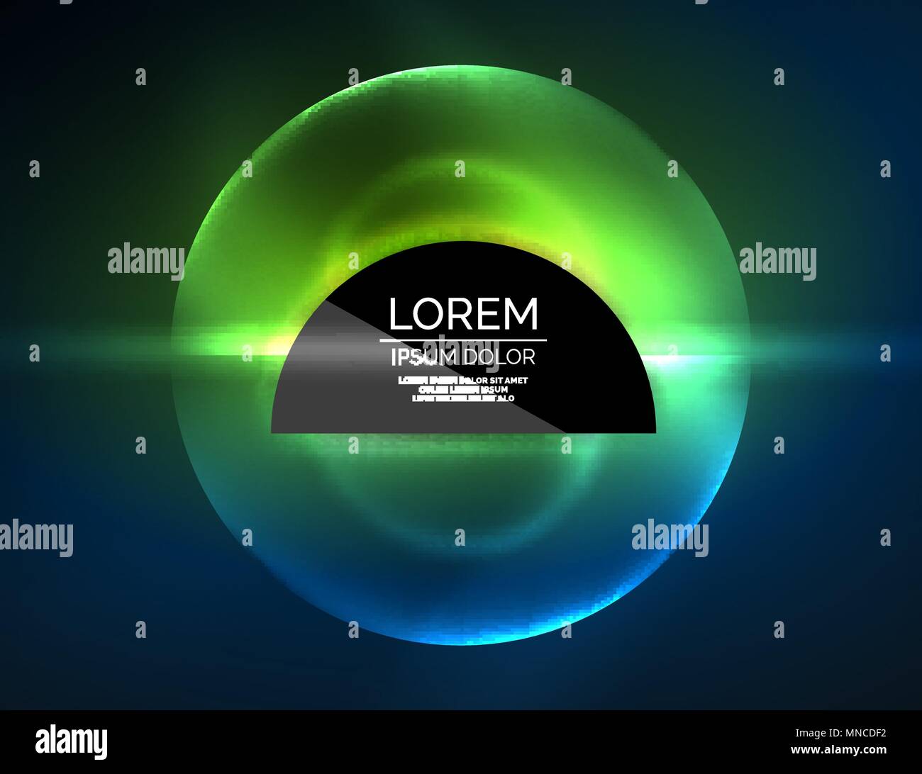 Round shapes, neon glowing trasparent elements. Vector abstract ...