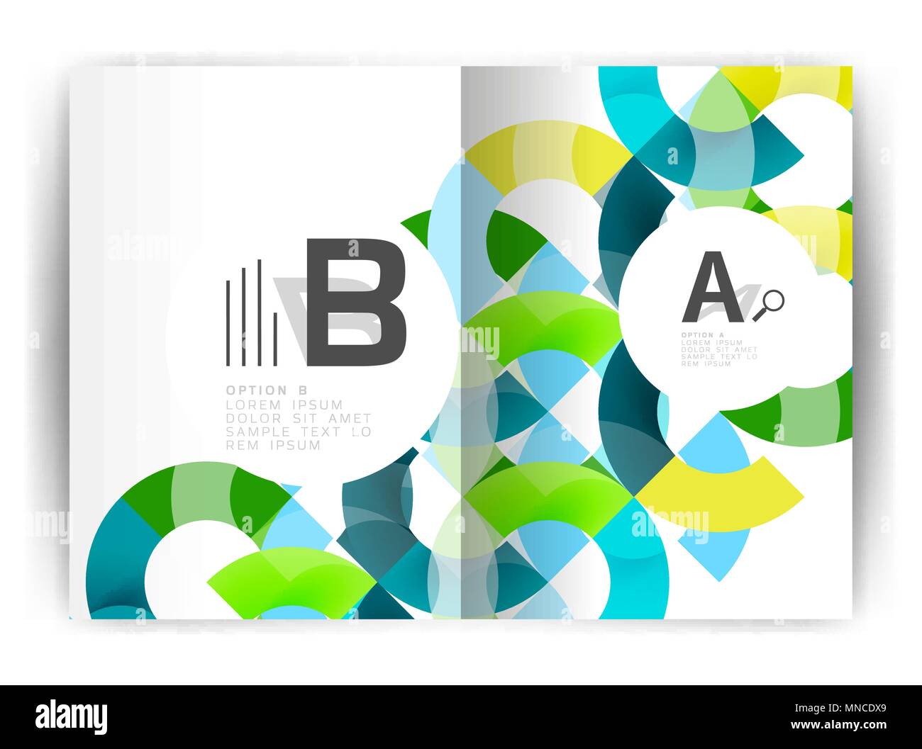 Geometric a4 annual report cover print template. Geometric a4 annual ...