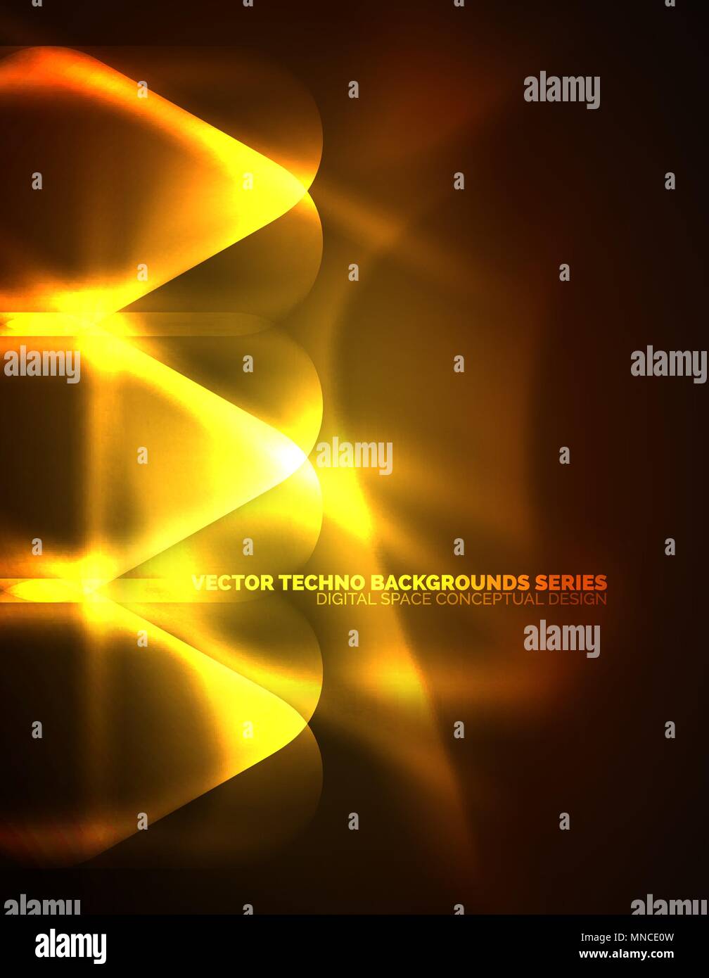 Illuminated lens flares, glowing color techno background. Illuminated ...