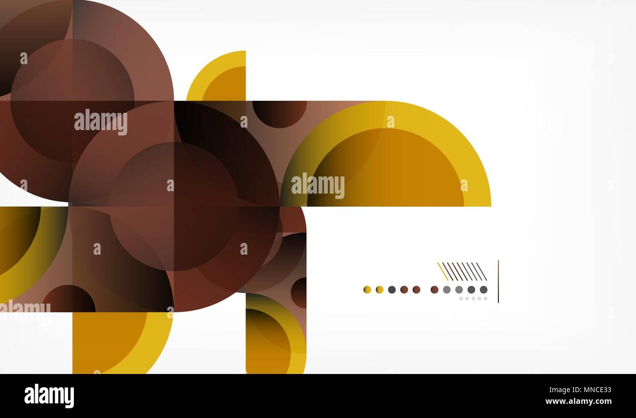 Color circle abstract geometric background, modern shapes with message ...