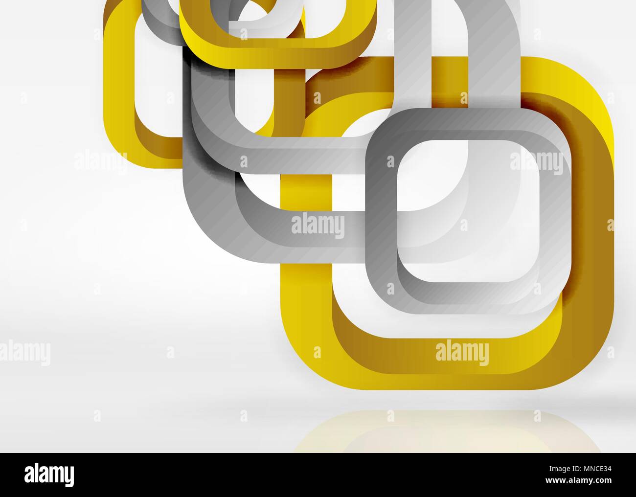 Squares geometric shapes in light grey 3d space. Squares geometric ...