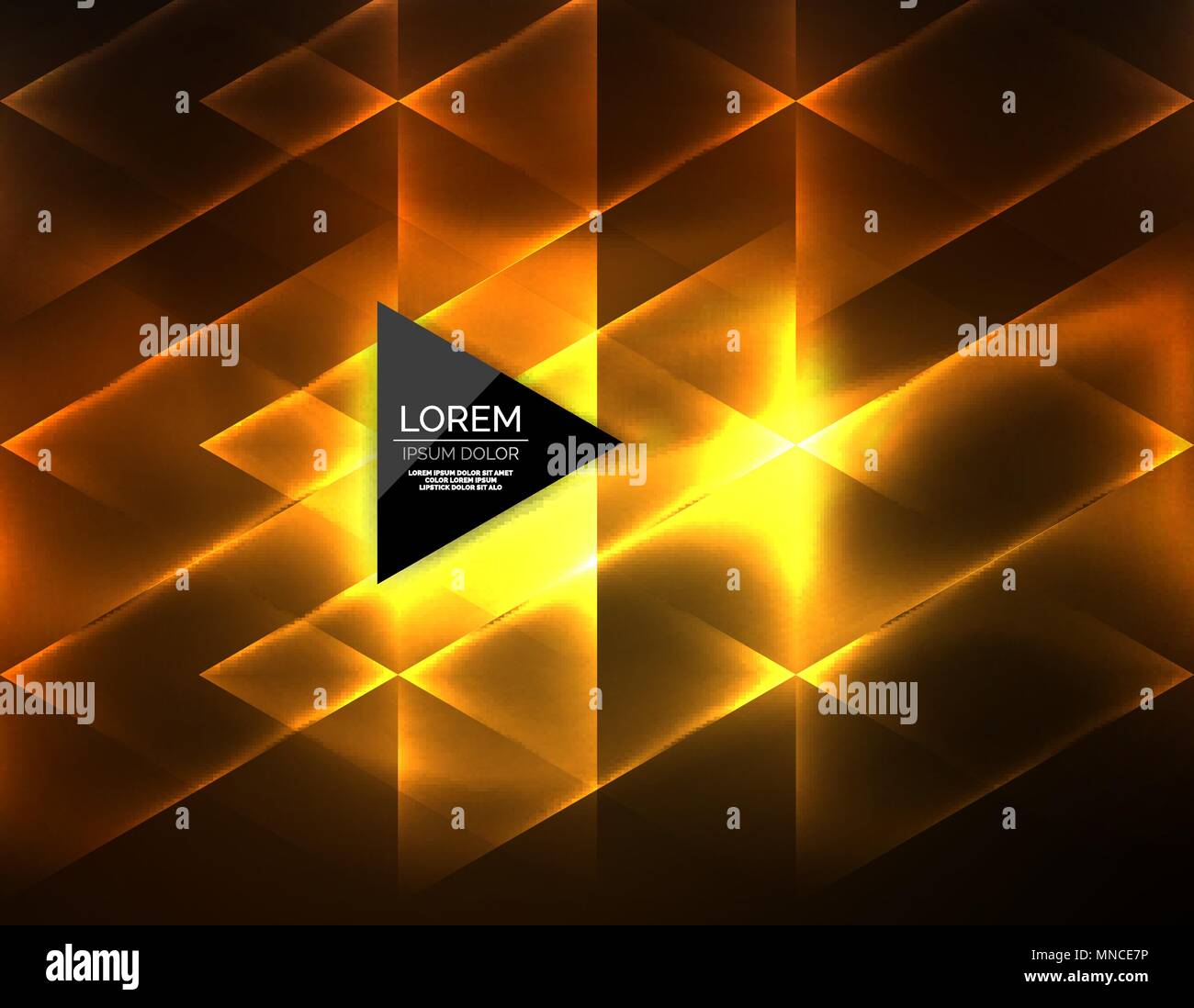 Color neon glowing triangles, abstract background. Color neon glowing ...