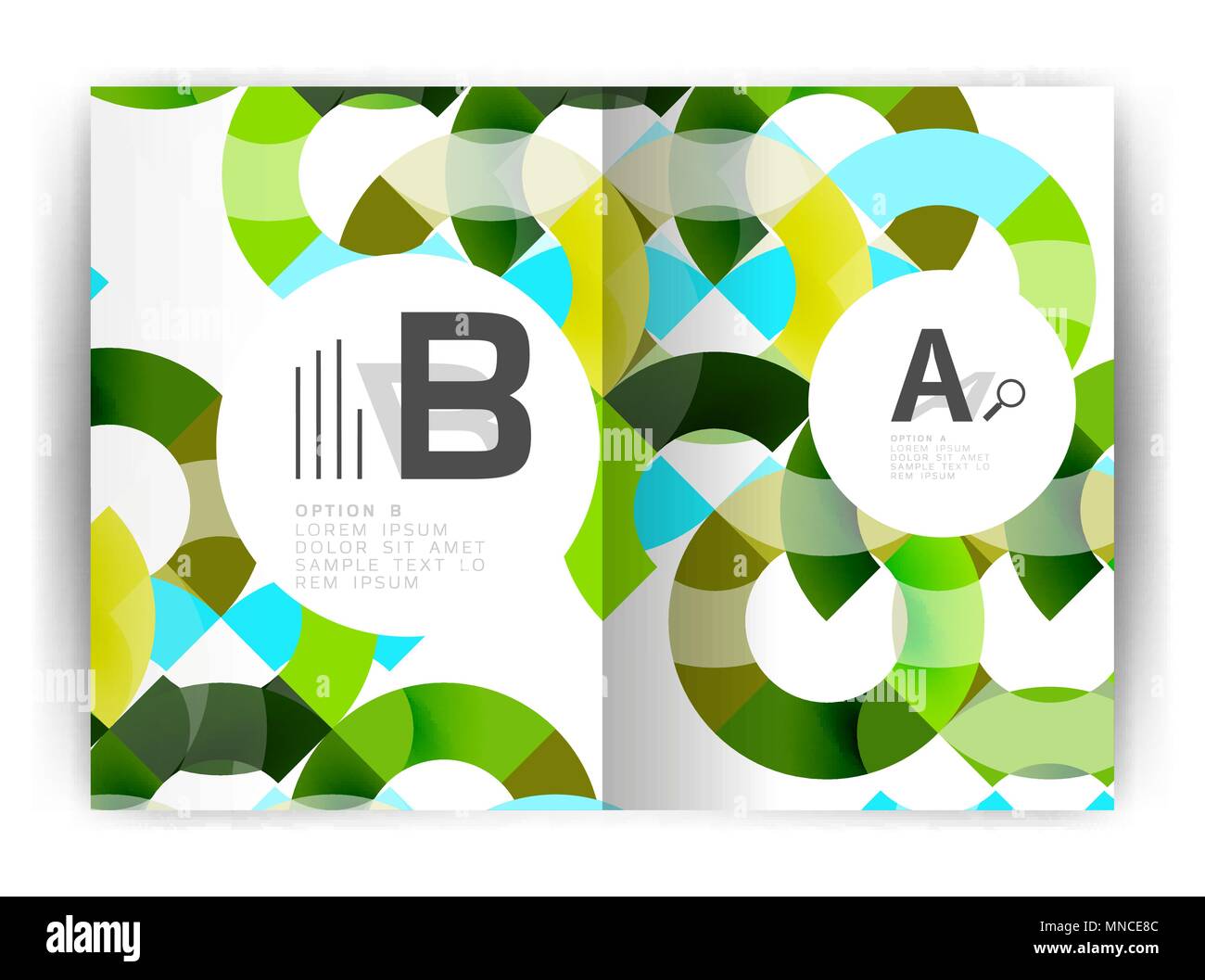 Geometric a4 annual report cover print template. Geometric a4 annual ...