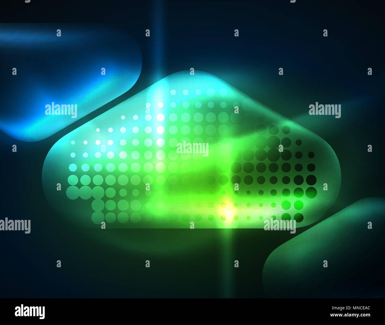 Illuminated lens flares, glowing color techno background. Illuminated ...