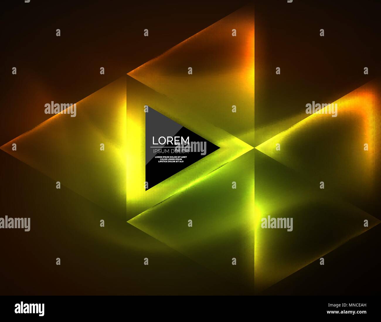 Color neon glowing triangles, abstract background. Color neon glowing ...