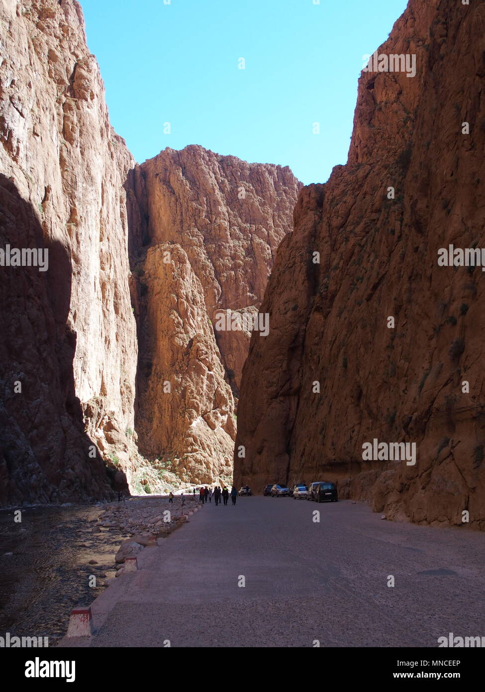 Rocky cliff of african TODGHA GORGE canyon landscapes in MOROCCO, High ...