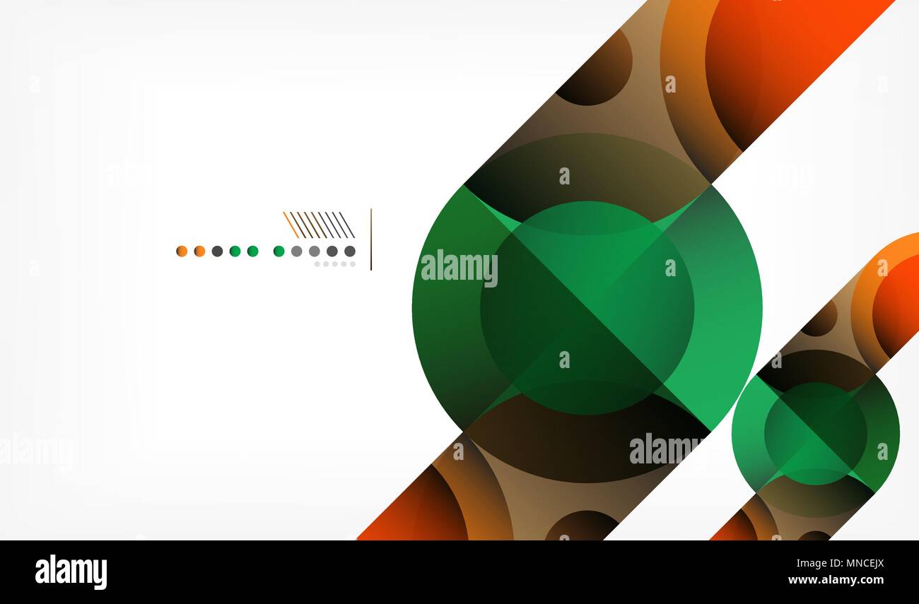 Color circle abstract geometric background, modern shapes with message ...