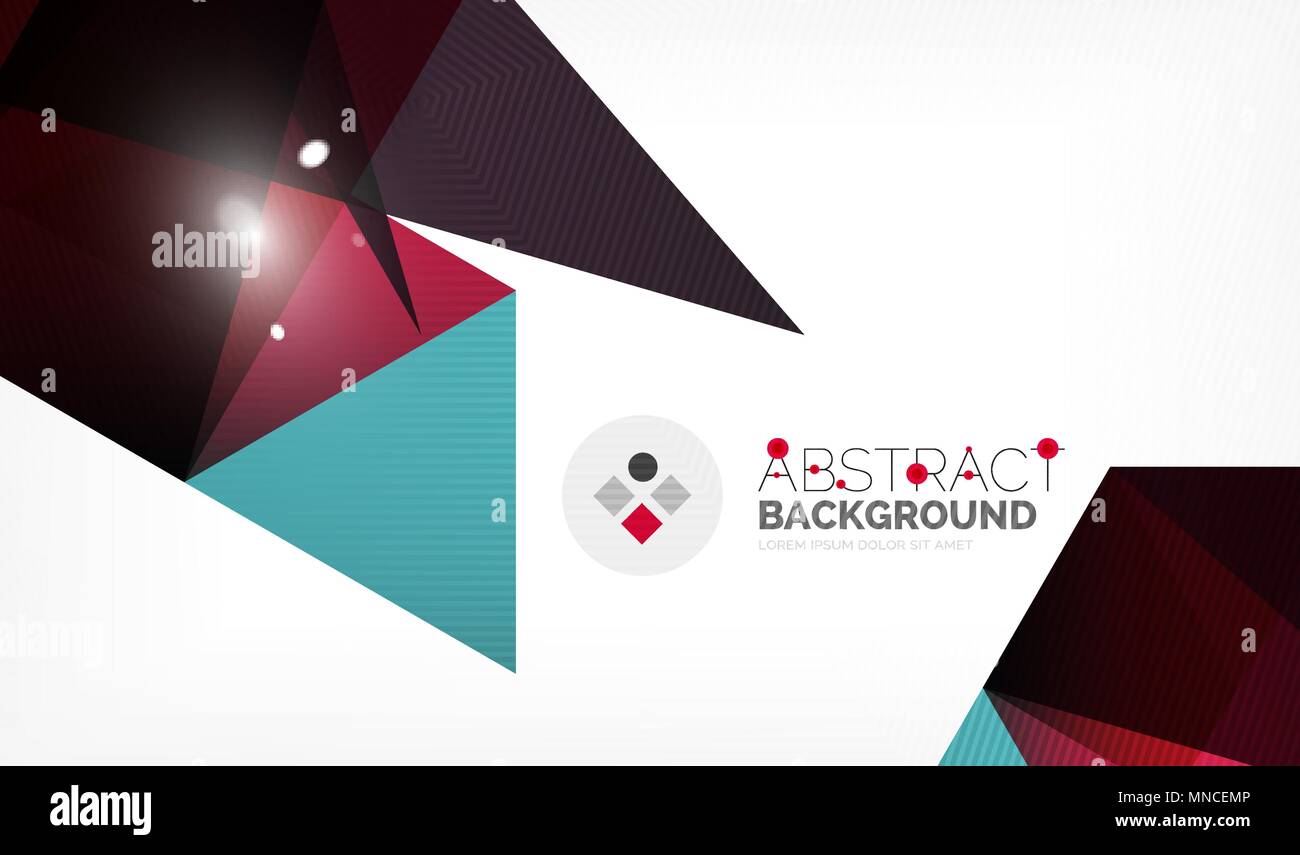 Triangle design business template with lights. Triangle design business ...