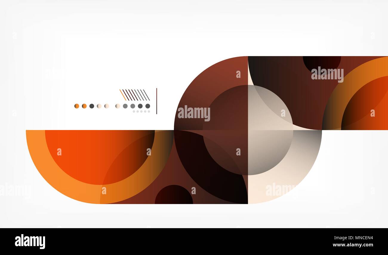 Color circle abstract geometric background, modern shapes with message ...