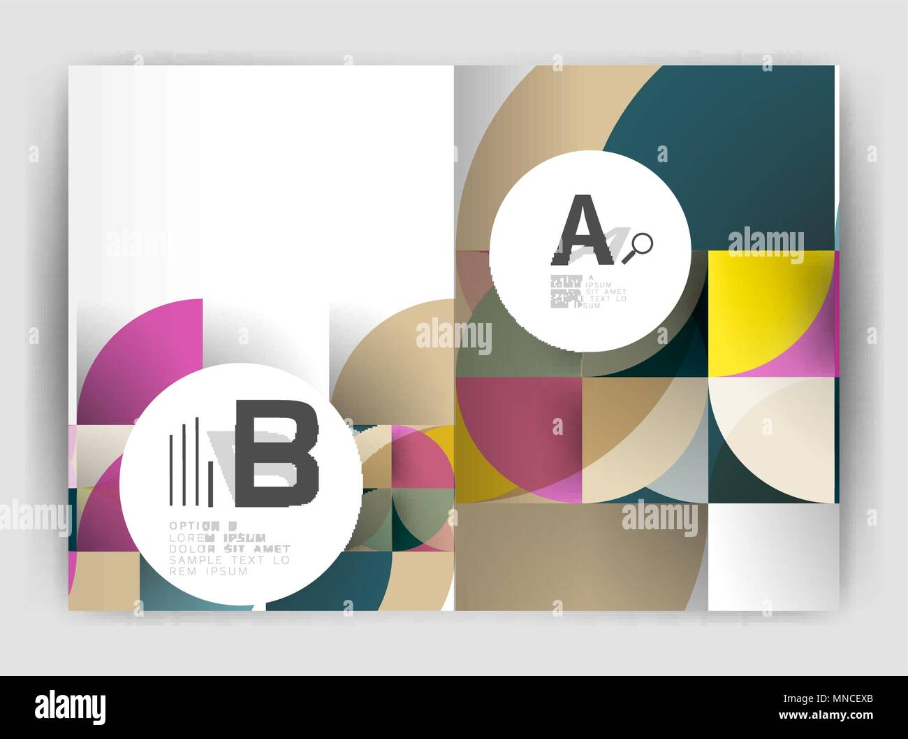 Circle vector abstract backgrounds, annual report business templates ...