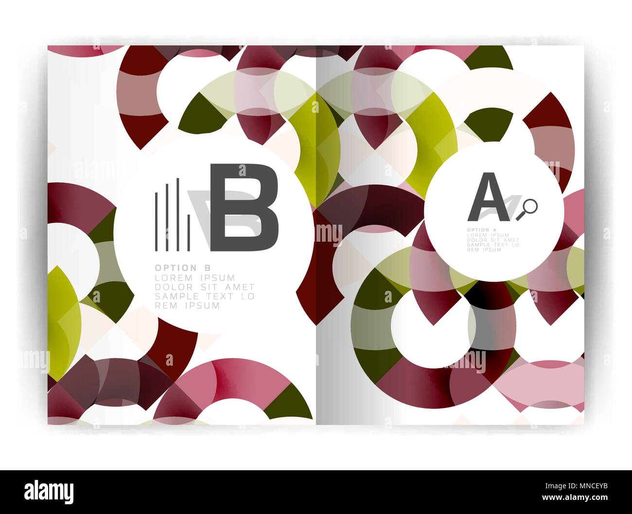 Geometric a4 annual report cover print template. Geometric a4 annual ...