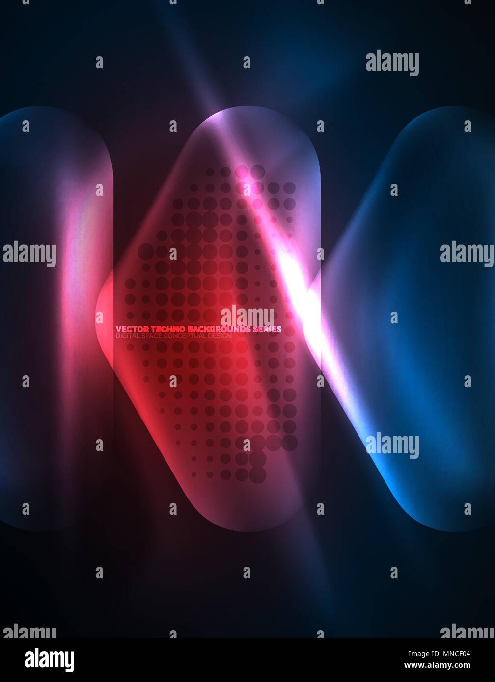 Illuminated lens flares, glowing color techno background. Illuminated ...