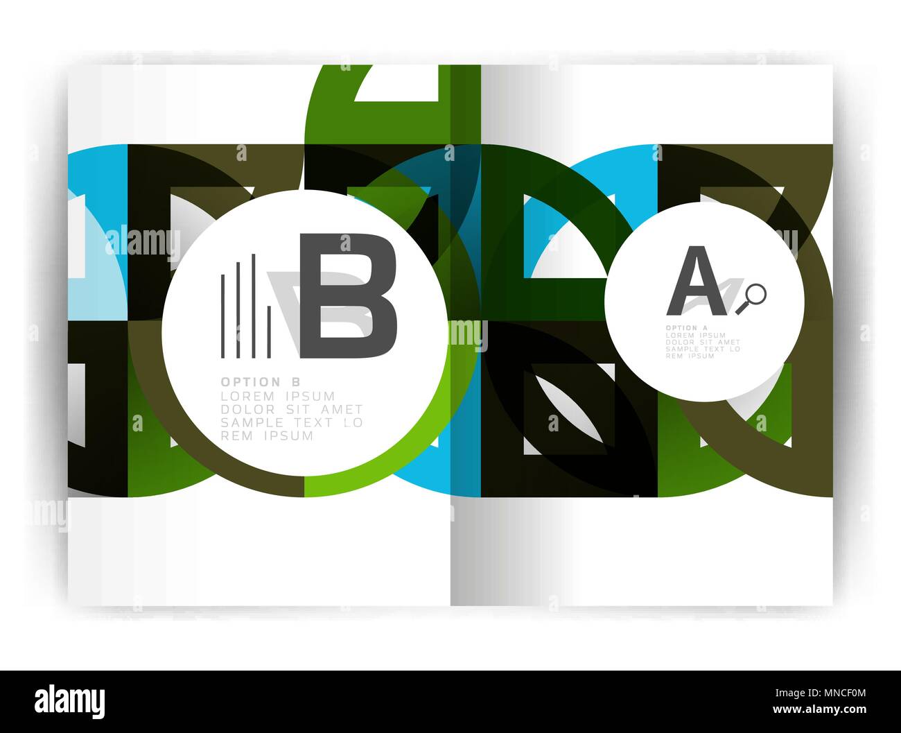 Geometric a4 annual report cover print template. Geometric a4 annual ...