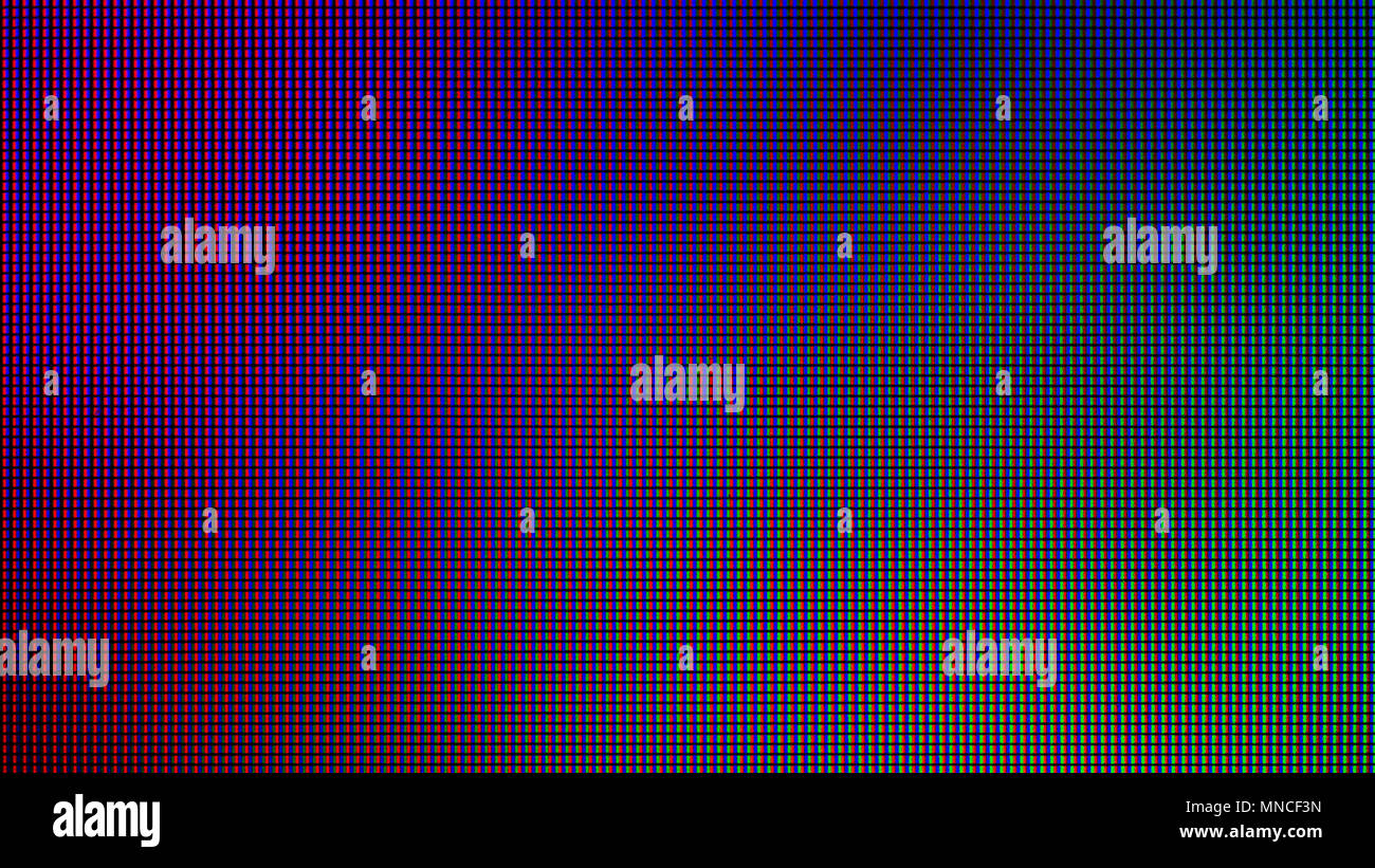 LED lights from computer monitor screen display panel for graphic ...