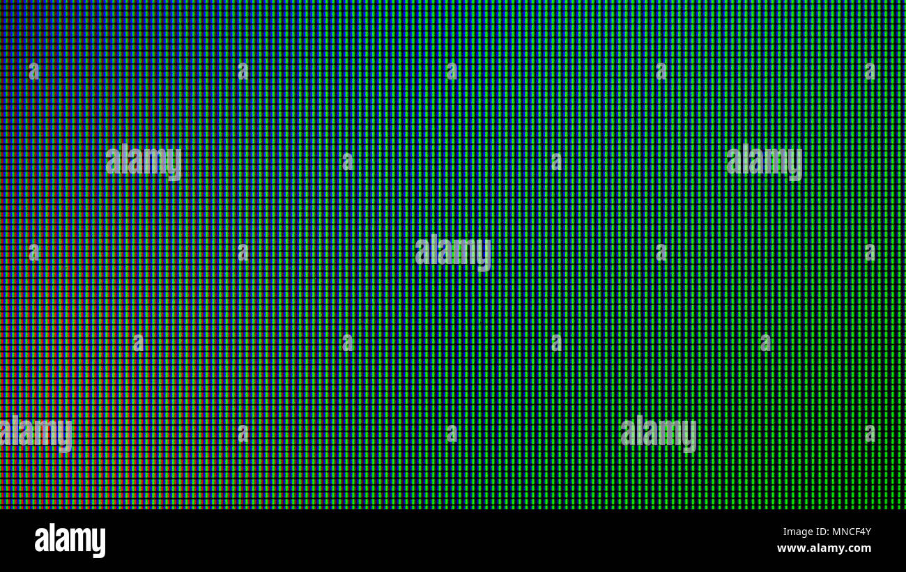 LED lights from computer monitor screen display panel for graphic ...