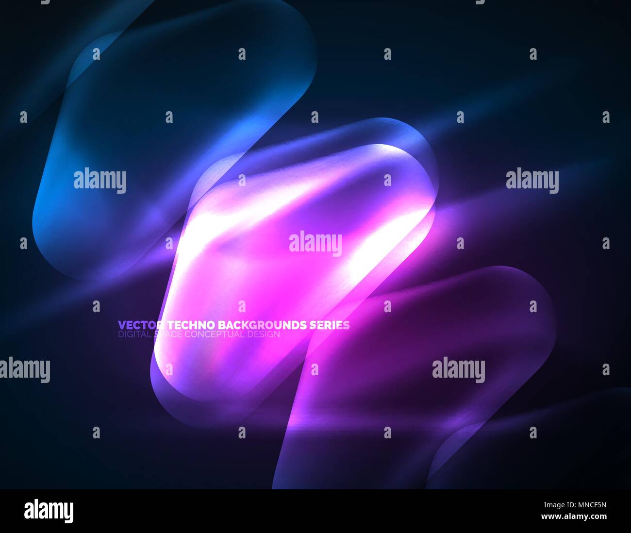 Illuminated lens flares, glowing color techno background. Illuminated ...