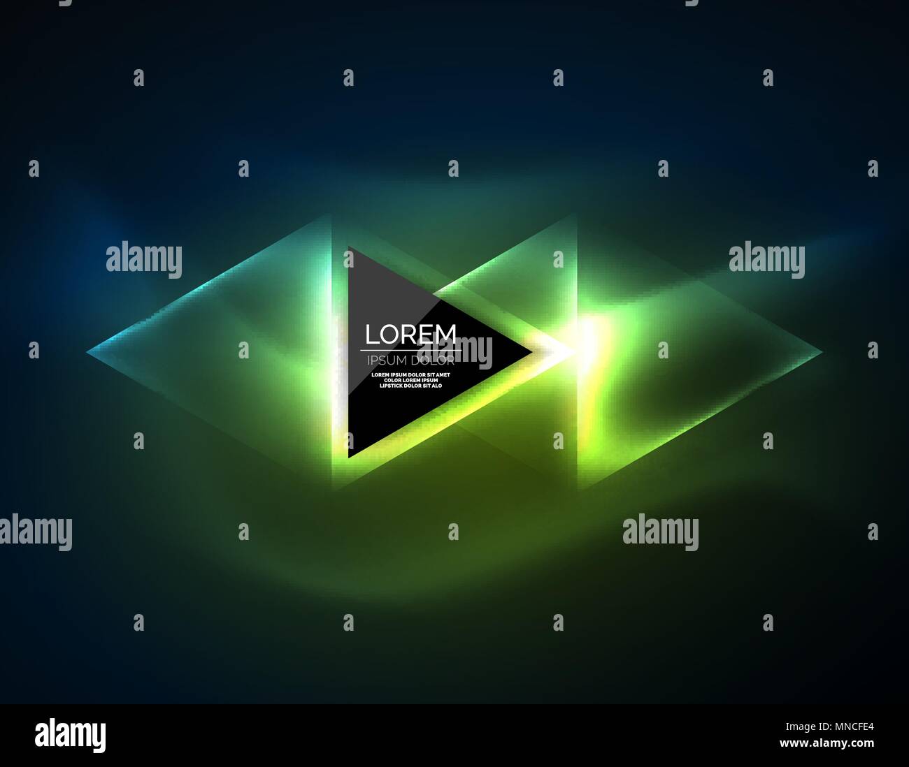 Color neon glowing triangles, abstract background. Color neon glowing ...