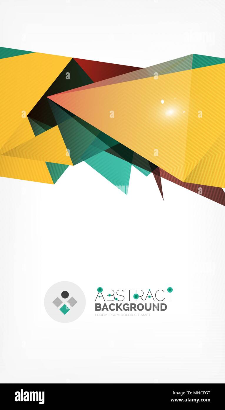 Triangle design business template with lights. Triangle design business ...