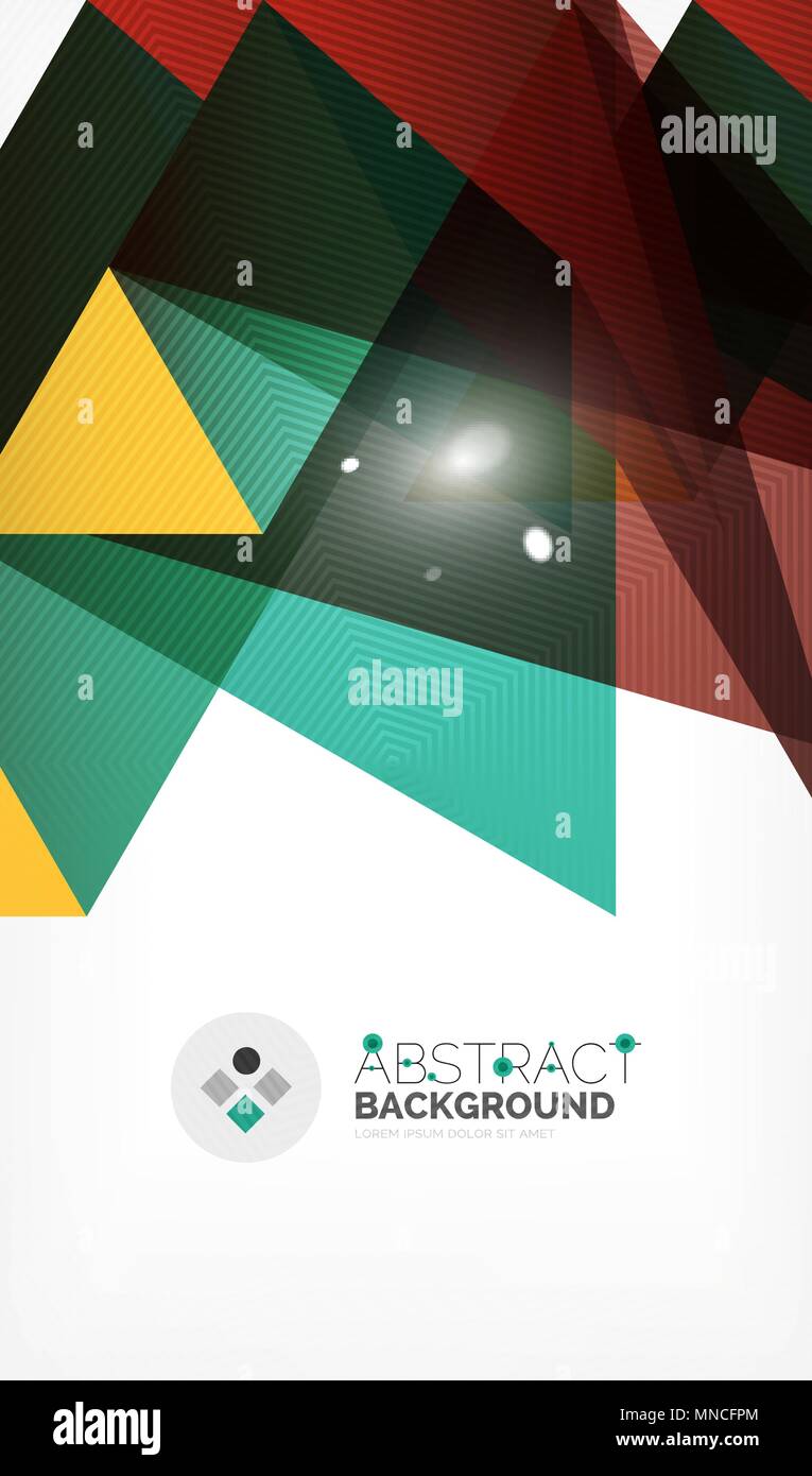 Triangle design business template with lights. Triangle design business ...