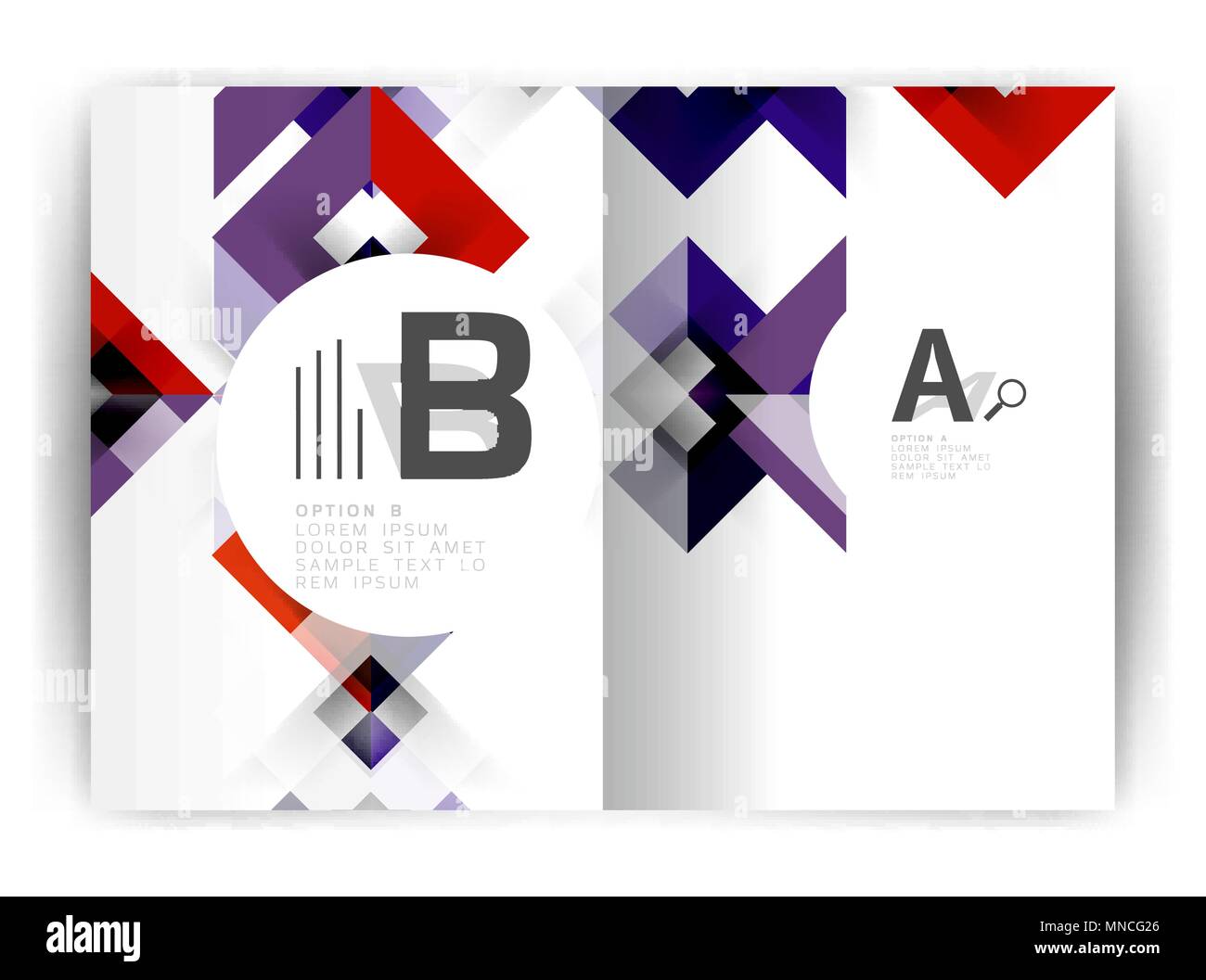 Geometric a4 annual report cover print template. Geometric a4 annual ...