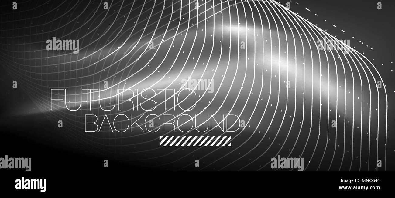 Hi-tech futuristic techno background, neon shapes and dots. Hi-tech ...