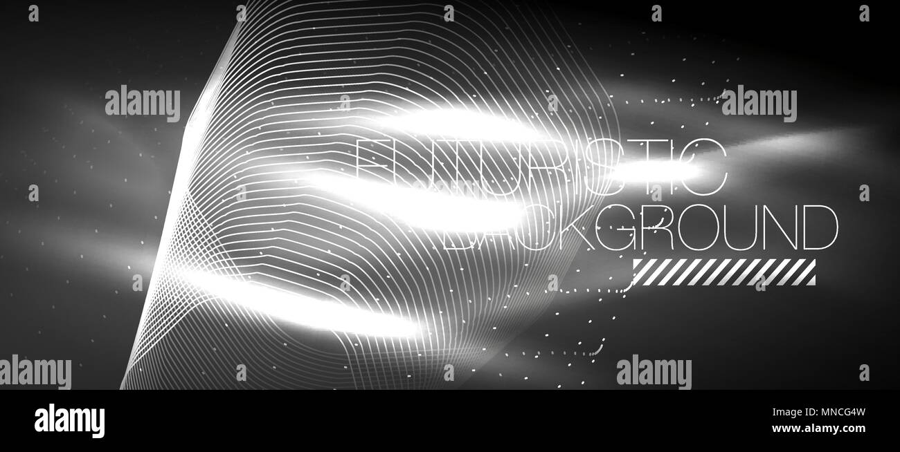 Hi-tech futuristic techno background, neon shapes and dots. Hi-tech ...