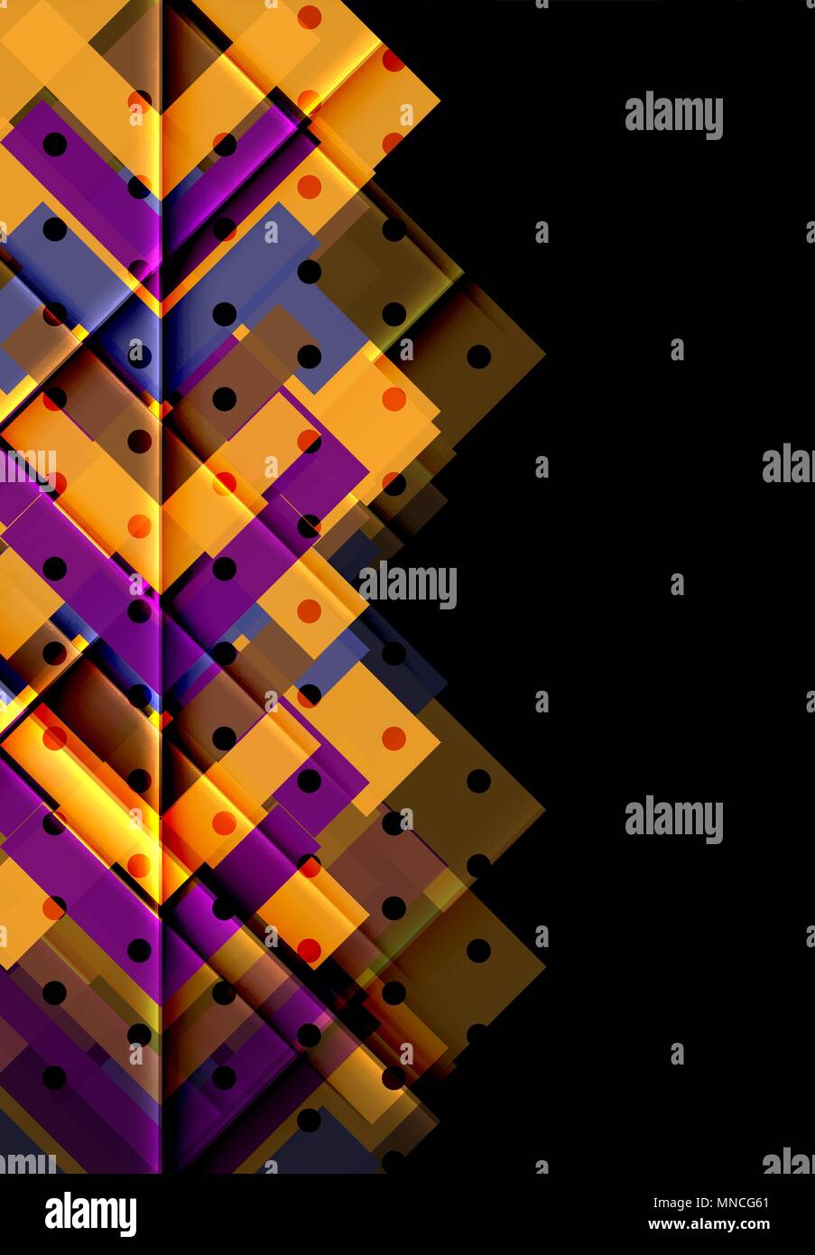 Colorful triangles and arrows on dark background. Colorful triangles ...