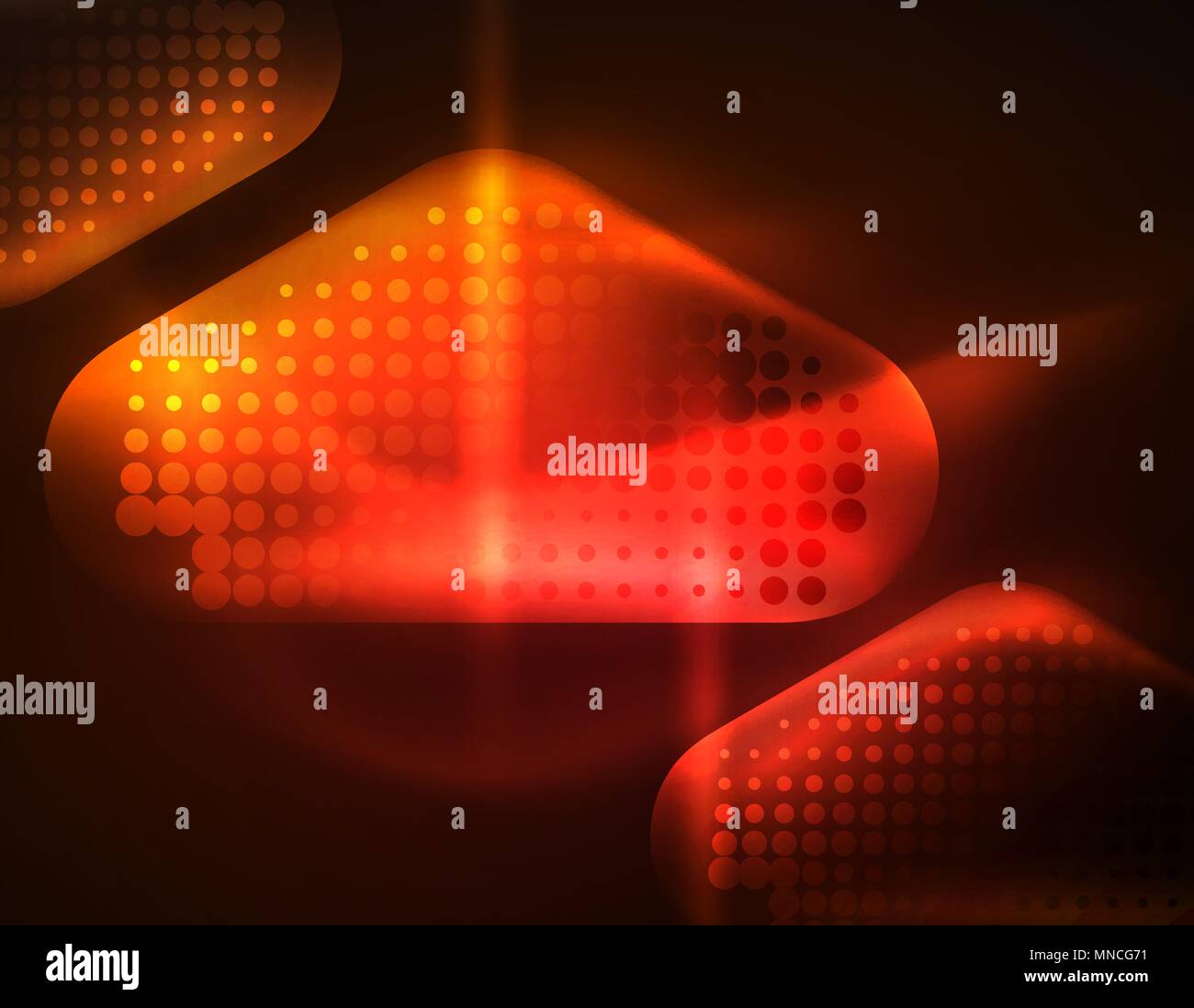 Illuminated lens flares, glowing color techno background. Illuminated ...