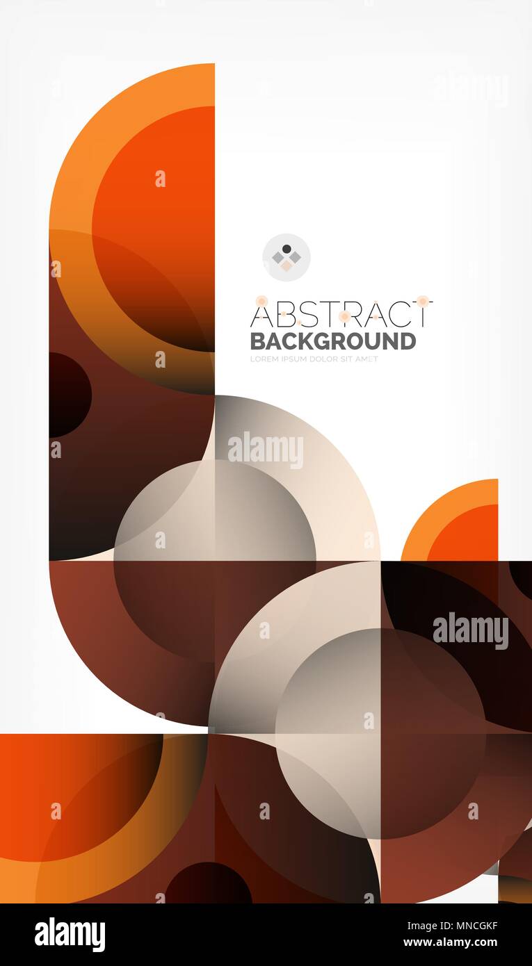 Color circle abstract geometric background, modern shapes with message ...