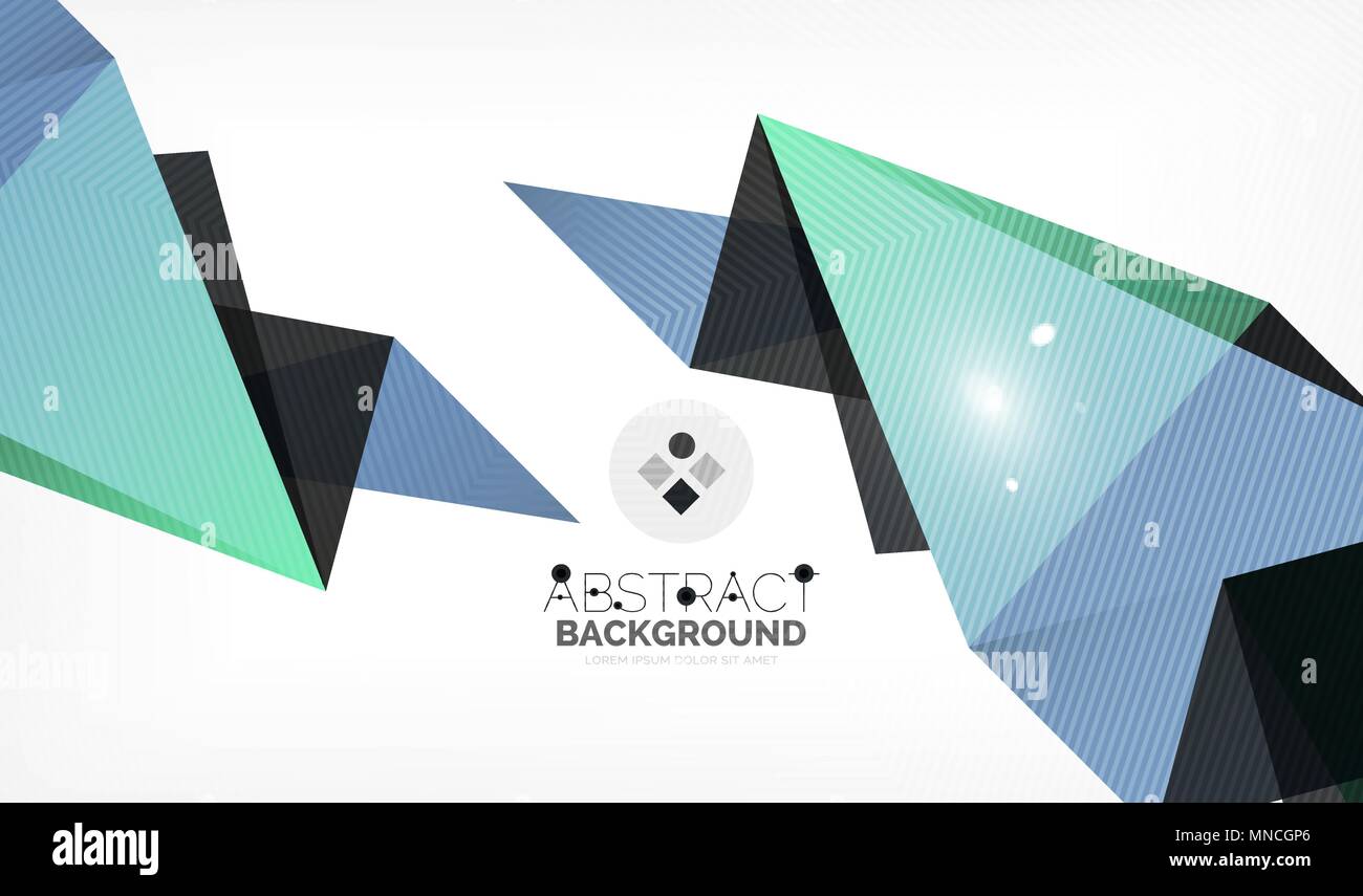 Triangle design business template with lights. Triangle design business ...