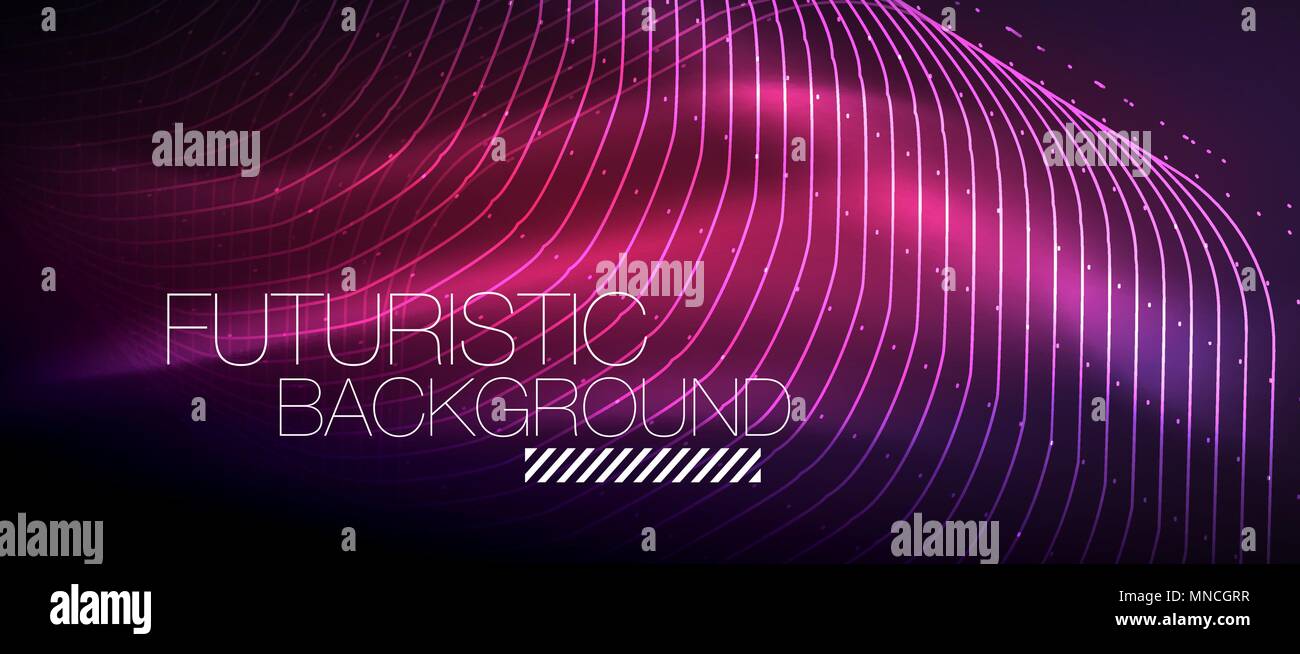 Hi-tech futuristic techno background, neon shapes and dots. Hi-tech ...