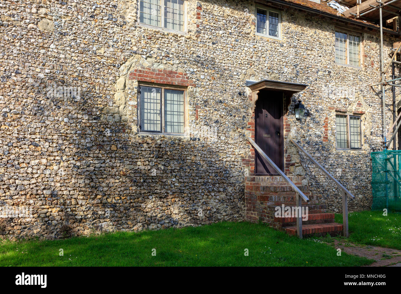 Market Place in Charing Kent, UK. With views of the Church of St Peter ...