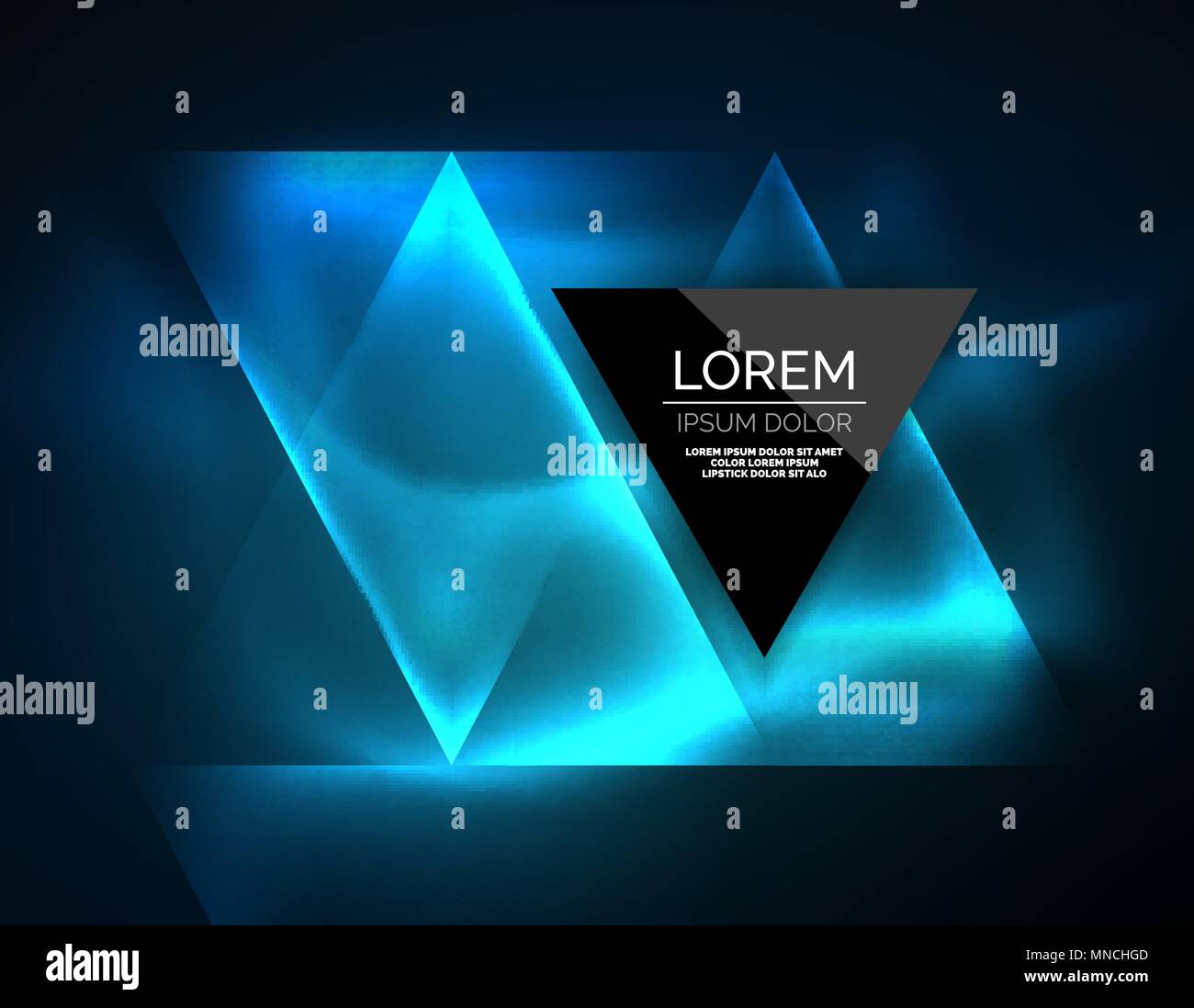 Color neon glowing triangles, abstract background. Color neon glowing ...