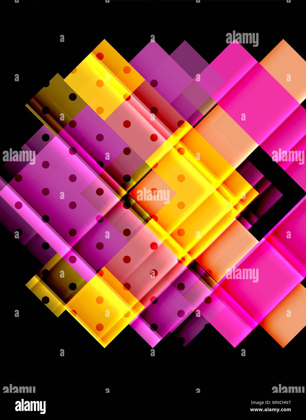 Colorful triangles and arrows on dark background. Colorful triangles ...