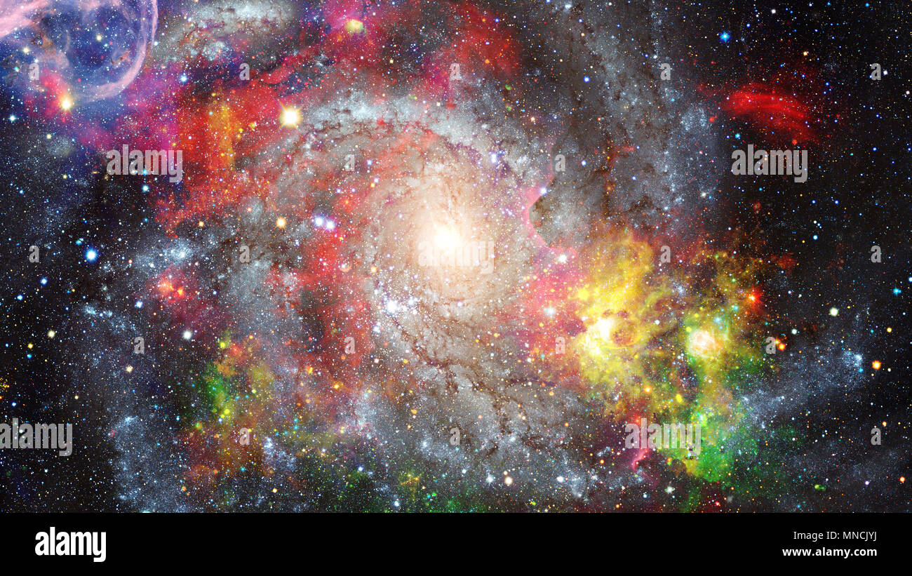 Colorful nebulas, galaxies and stars in deep space. Elements of this ...