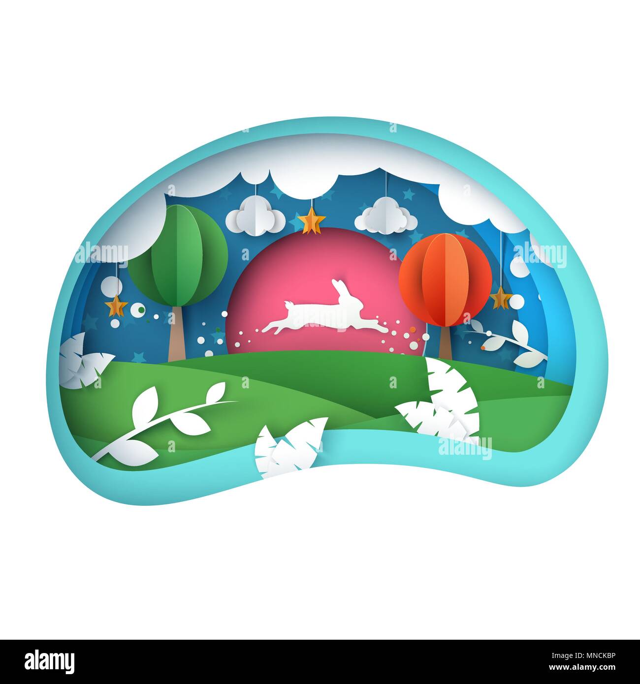 Rabbit illustration Cut Out Stock Images & Pictures - Alamy